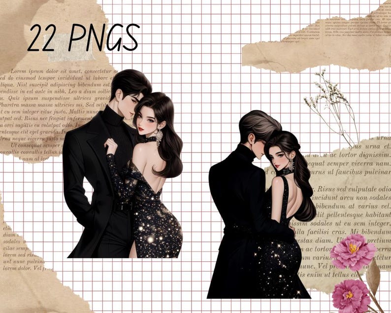 Couple Clipart Bundle, Boyfriend Girlfriend Clipart, Lovers Clipart ...