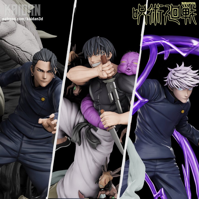 Jujutsu Kaisen Gojo & Toji STL Model for Resin Printer Figure 3D ...