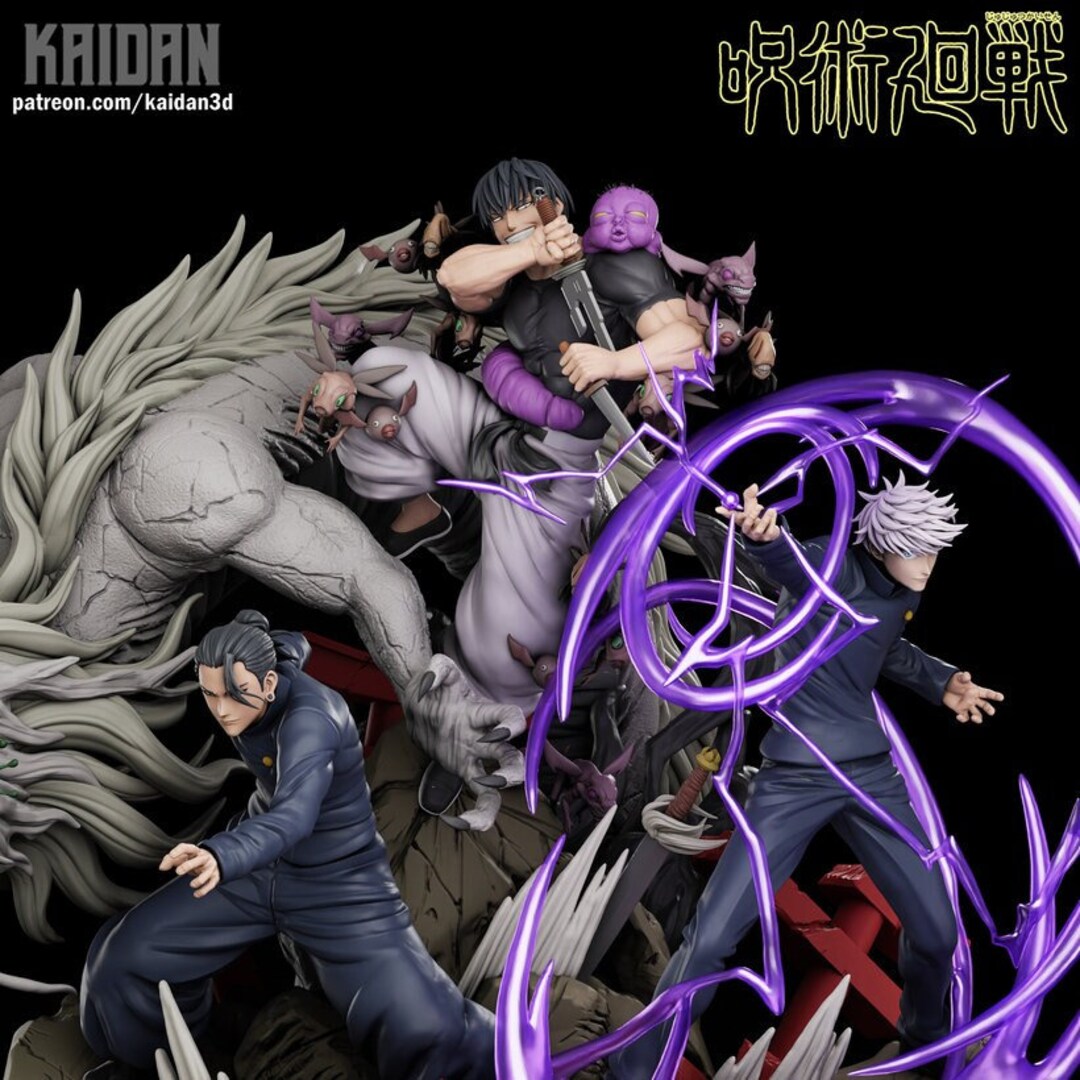 Jujutsu Kaisen Gojo & Toji STL Model for Resin Printer Figure 3D ...