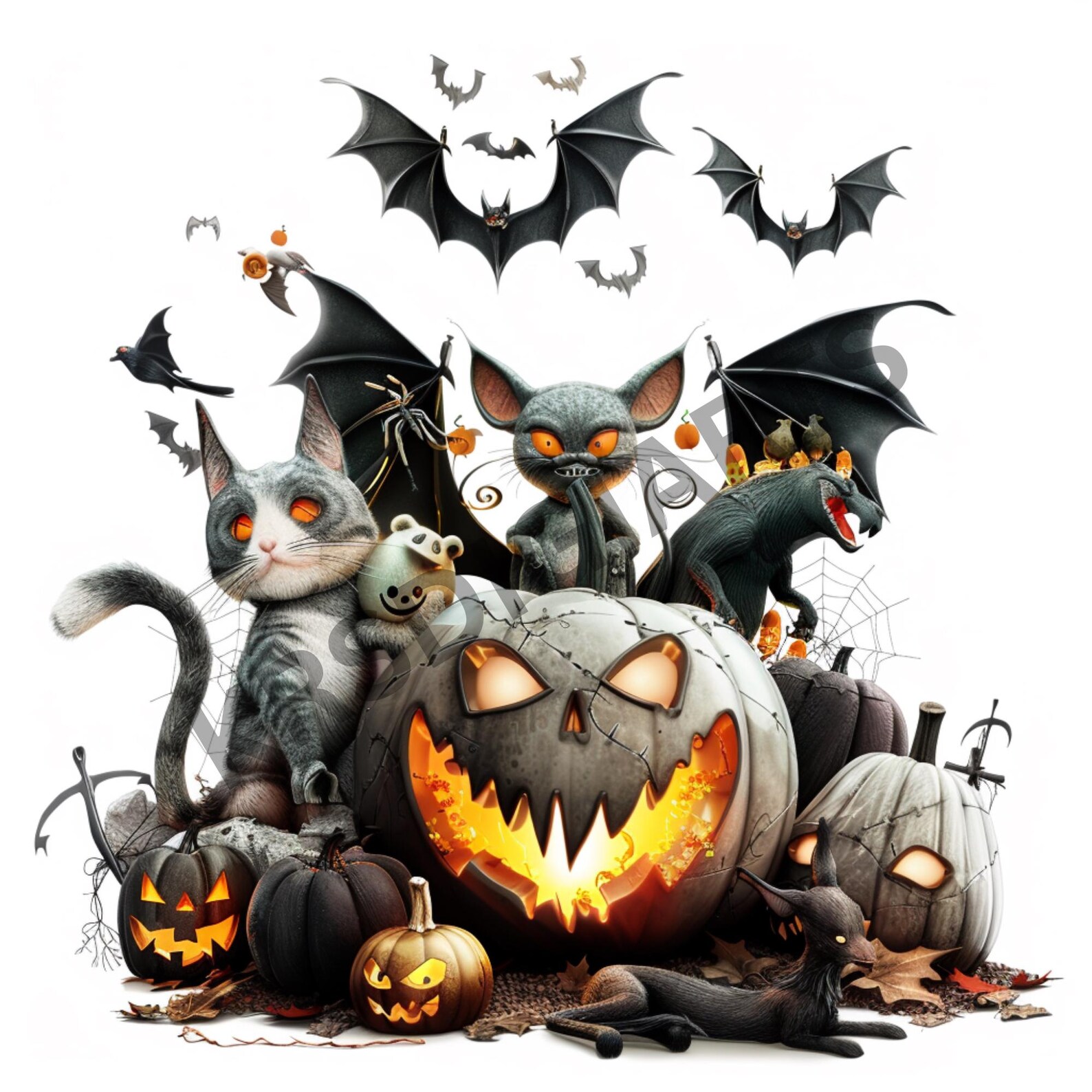 Happy Halloween Clipart 80+ PNG Graphics, Spooky Vibes, Witch, Ghost ...