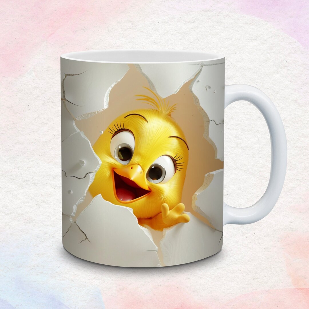 Cartoon Bird Mug Wrap: 3D Sublimation Design (digital Download) - Etsy