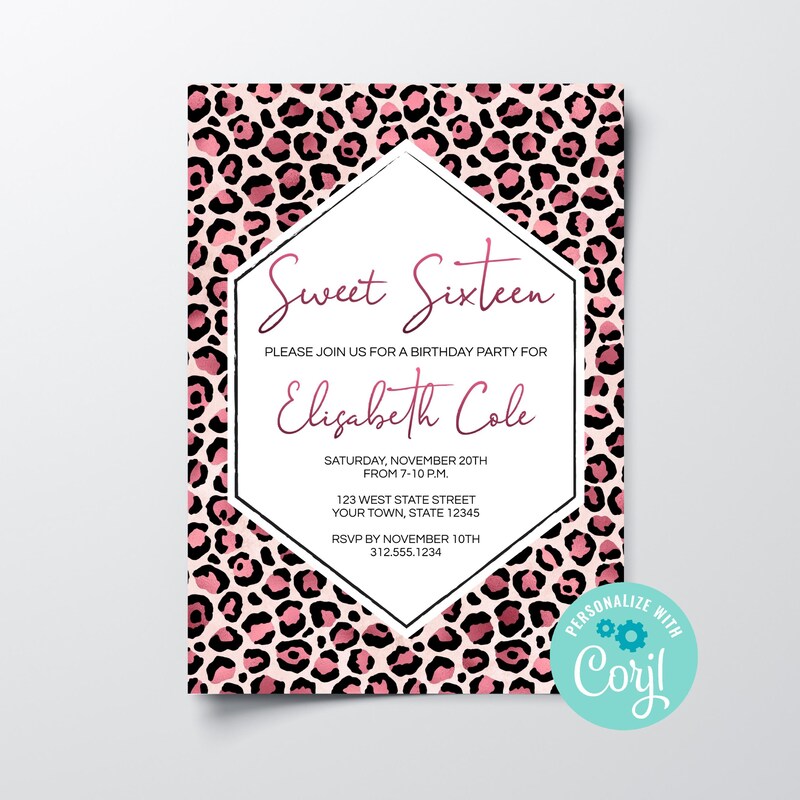 Pink Leopard Party - Etsy