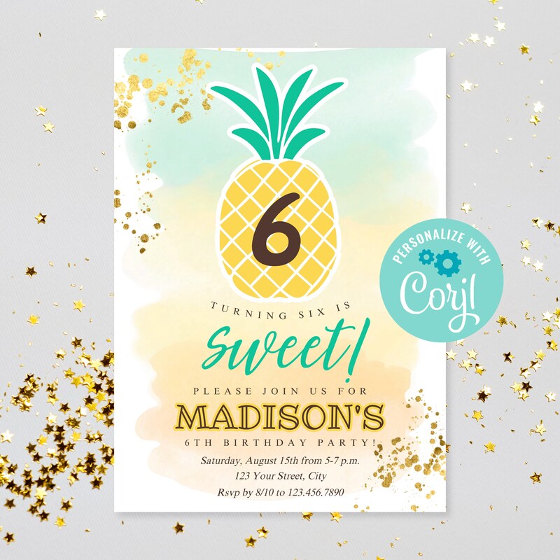 Pineapple Birthday - Etsy