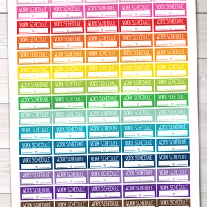 Work Schedule Printable Planner Stickers / Instant Download | Etsy
