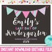Girls Last Day of School Sign, Printable Girls Last Day of School Sign ...