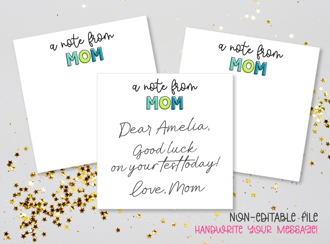 Printable Note From Mom Lunch Box Notes, Boy Mom Lunch Box Notes ...