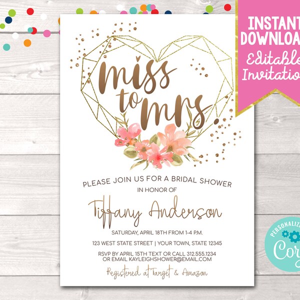 Miss to Mrs Printables - Etsy