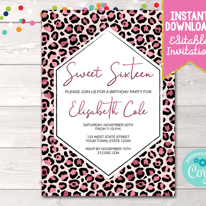 Pink Leopard Party - Etsy