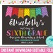 Editable Last Day of Sixth Grade School Sign Printable Last - Etsy