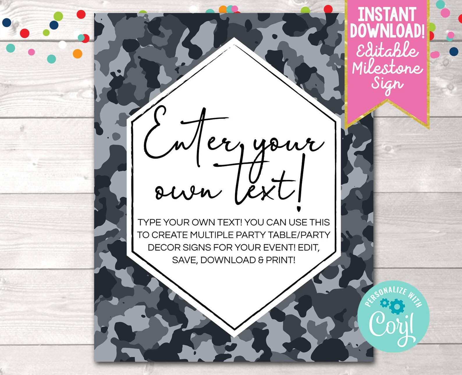 Printable Party Sign Template Instant Download Editable Party - Etsy