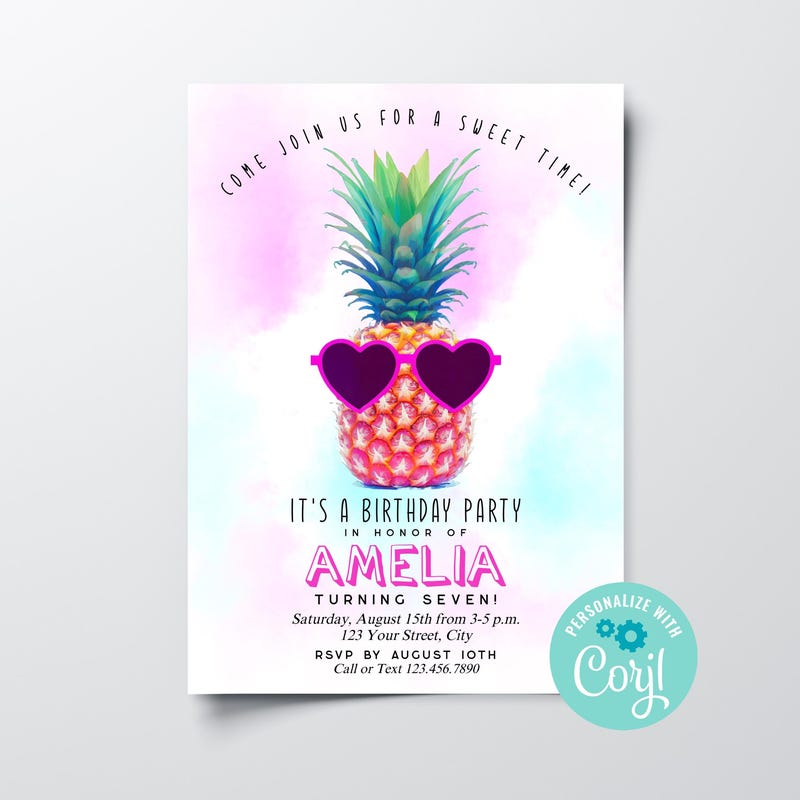 Pineapple Birthday - Etsy