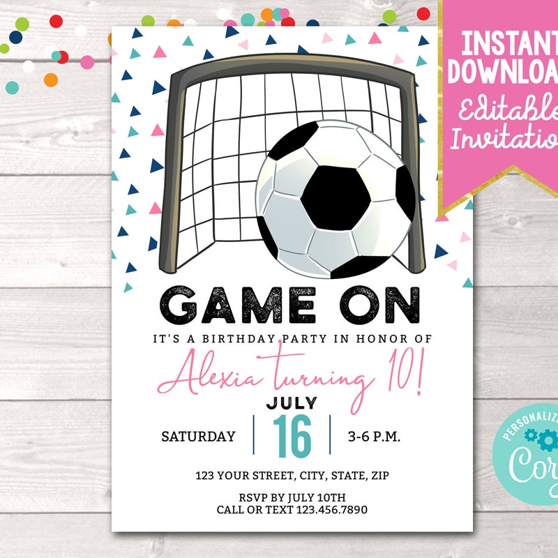 Girls Soccer Party - Etsy
