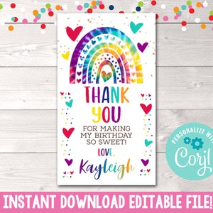Editable Tie Dye Favor Tag, Printable Tie Dye Birthday Party Favor Tag ...