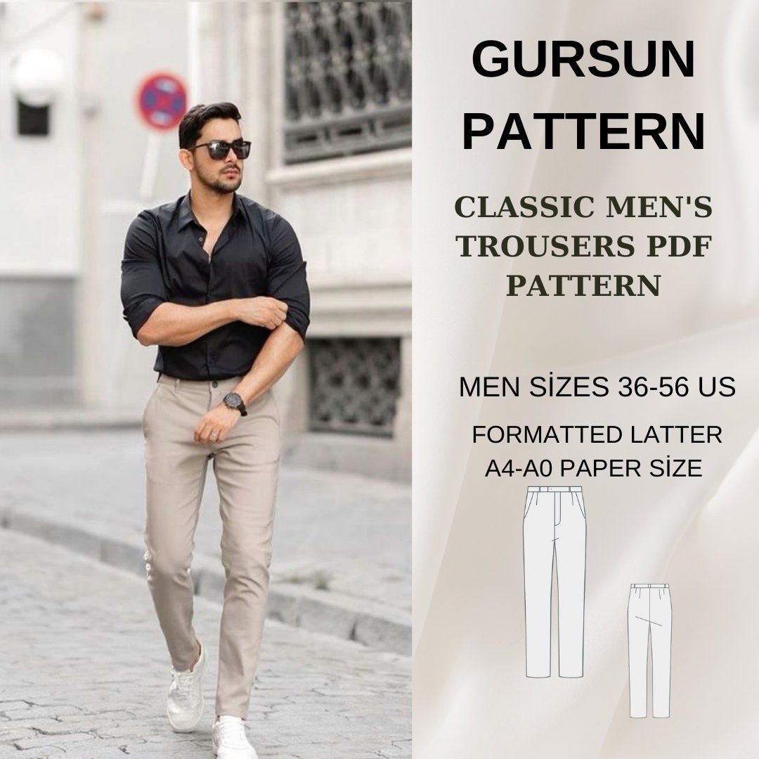Classic Men's Trouser Pattern/trouser Pattern/pdf Template Design ...