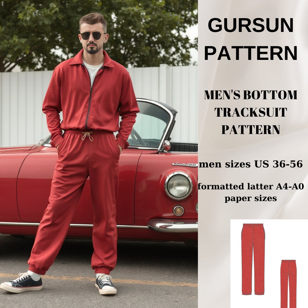 Men's Bottom Tracksuit Pattern/men's Tracksuit With Drawstring Waist ...
