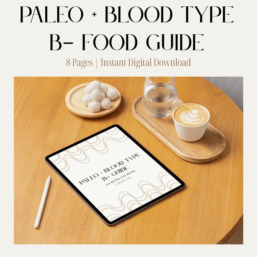 Paleo & Blood Type B- Meal Plan • Anti-inflammatory Food List • Digital ...