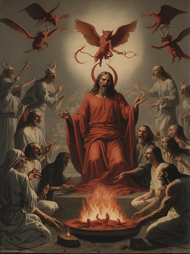 Descensus Luciferi Ad Inferos Framed - Etsy