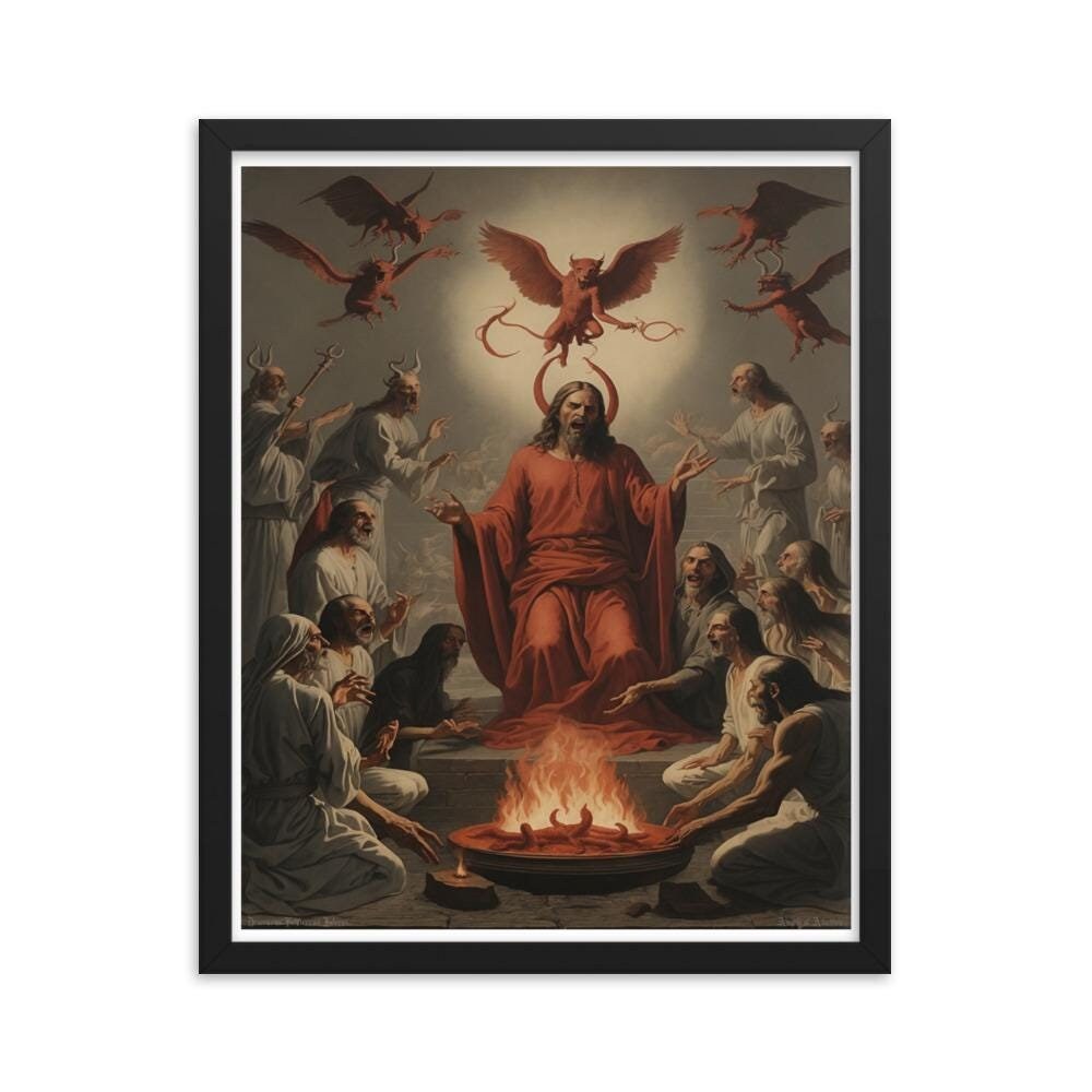 Descensus Luciferi Ad Inferos Framed - Etsy