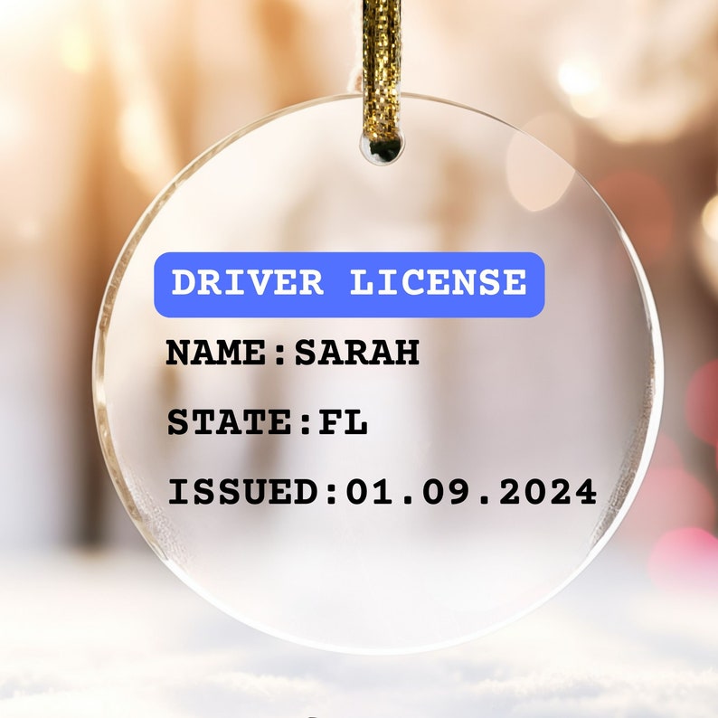 Personalized Driver License Ornament: New Driver Gift - Etsy