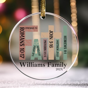 Faith Ornament: Religious Christmas Tree Decoration - Etsy