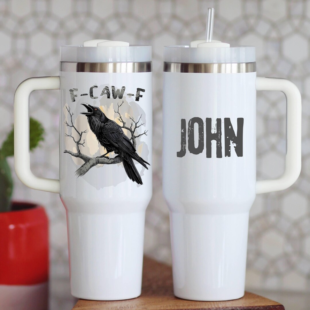 Funny Black Crow Tumbler: Gothic Raven Travel Mug, Sarcastic Halloween ...