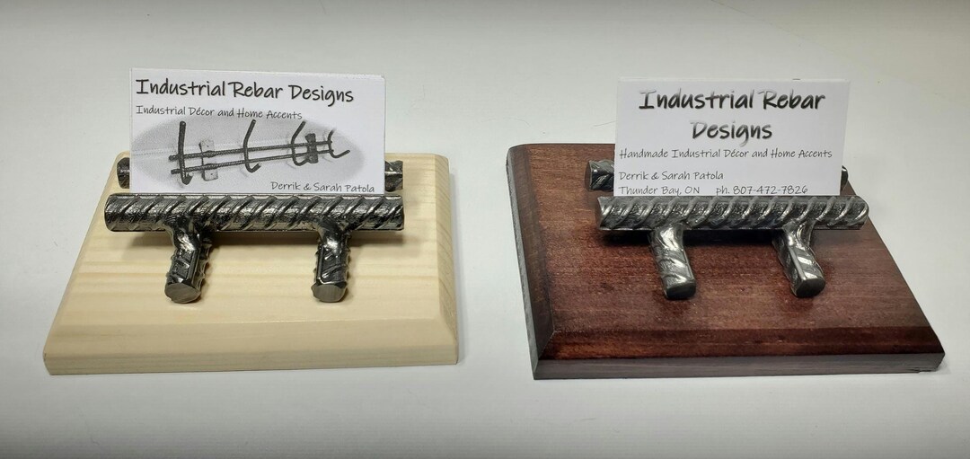 Rebar Business Card Holder With Base - Etsy