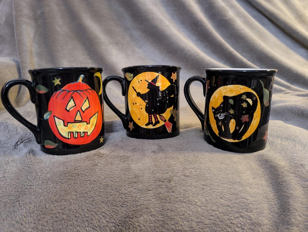 Susan Winget Halloween Mugs - Etsy