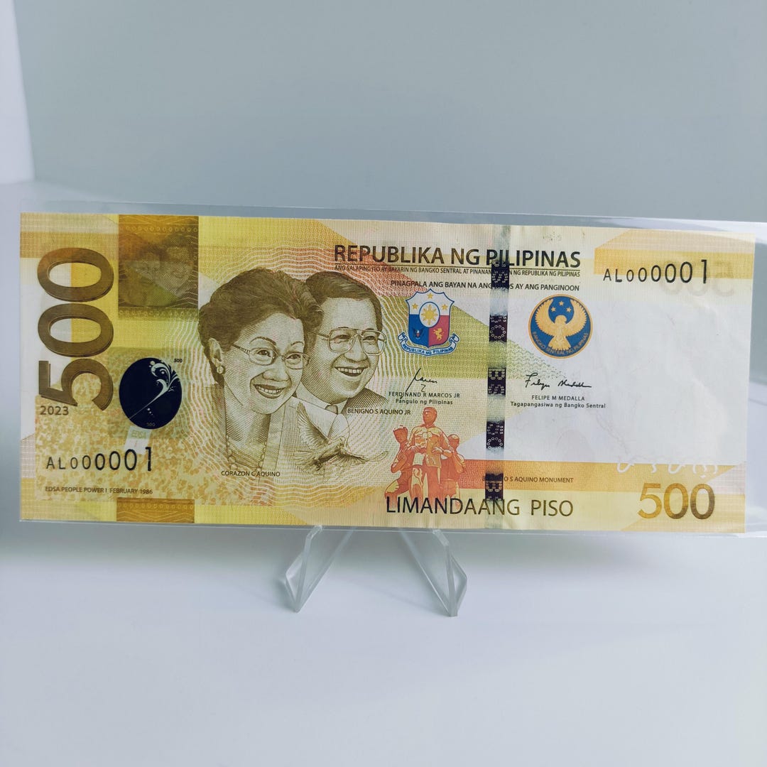 AL000001 2023 Low Serial 500 Pesos Philippines Marcos - Medalla New ...