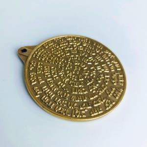 72 Names of God Engraved Medallion, Anting-anting Amulet From the ...