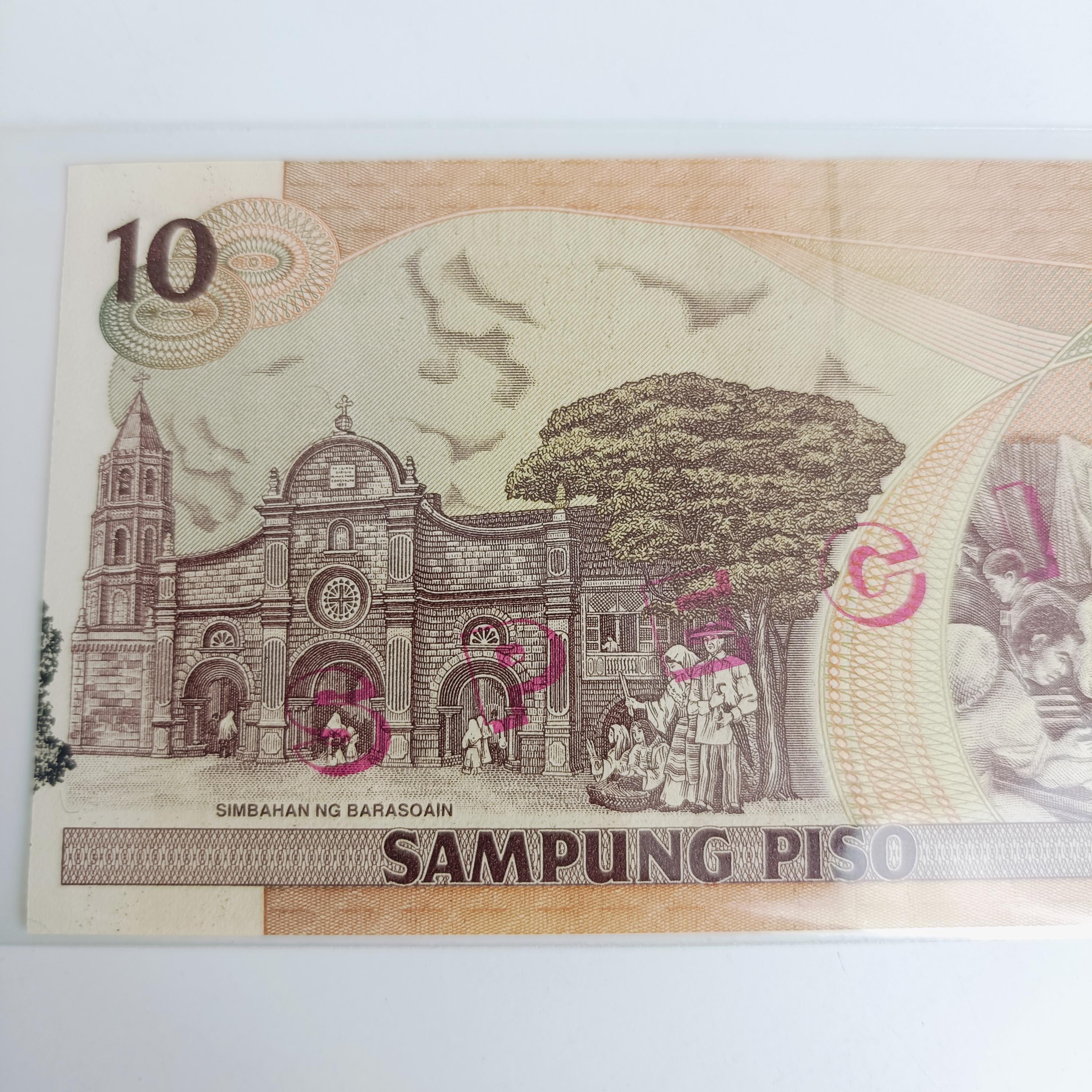 Specimen Genuine Philippines 10 Pesos Banknote 2000 Estrada ...
