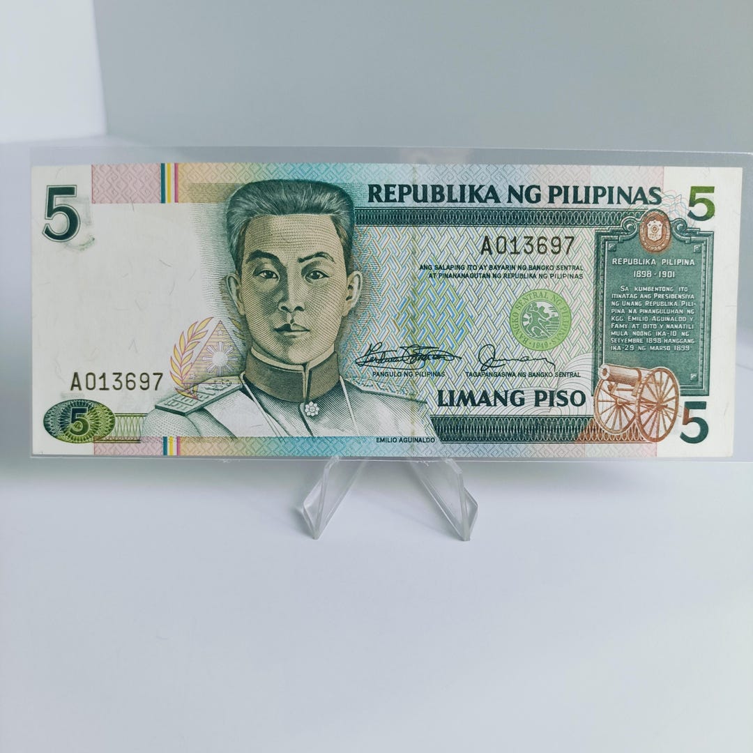 A Prefix First Issue, Philippines 5 1985 Marcos Fernandez, P-168a New ...