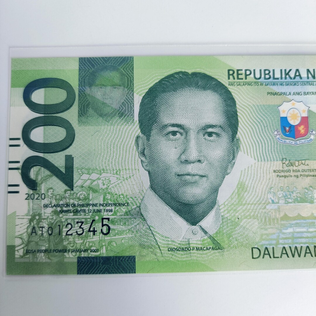 2020 Philippines 200 Piso Banknote: Ladder Serial, Scarce Variety - Etsy