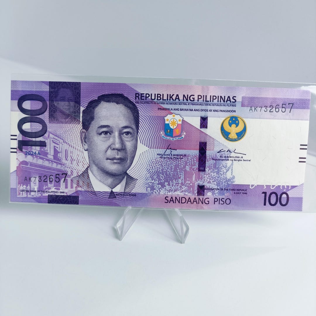 Philippine 100 Piso Banknote: 2024A Uncirculated Currency Collection - Etsy