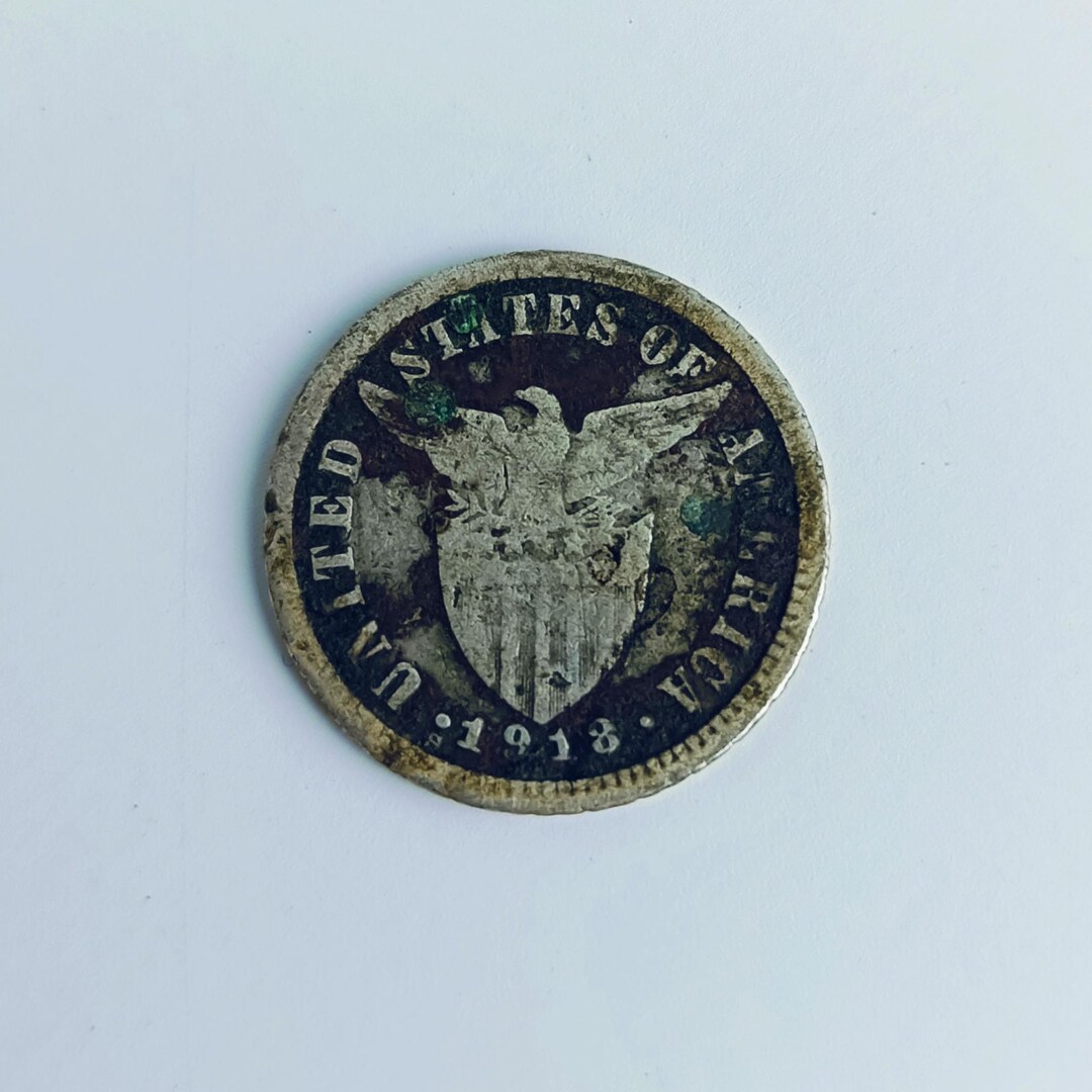 1918 USPI 10 Centavos Silver Coin - Philippines Vintage Collectible - Etsy