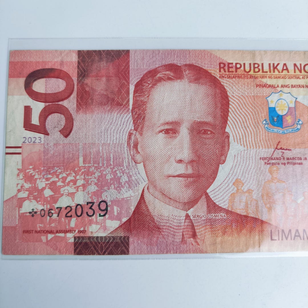 Philippines 50 Pesos 2023 Replacement Starnote Marcos BBM Medalla ...