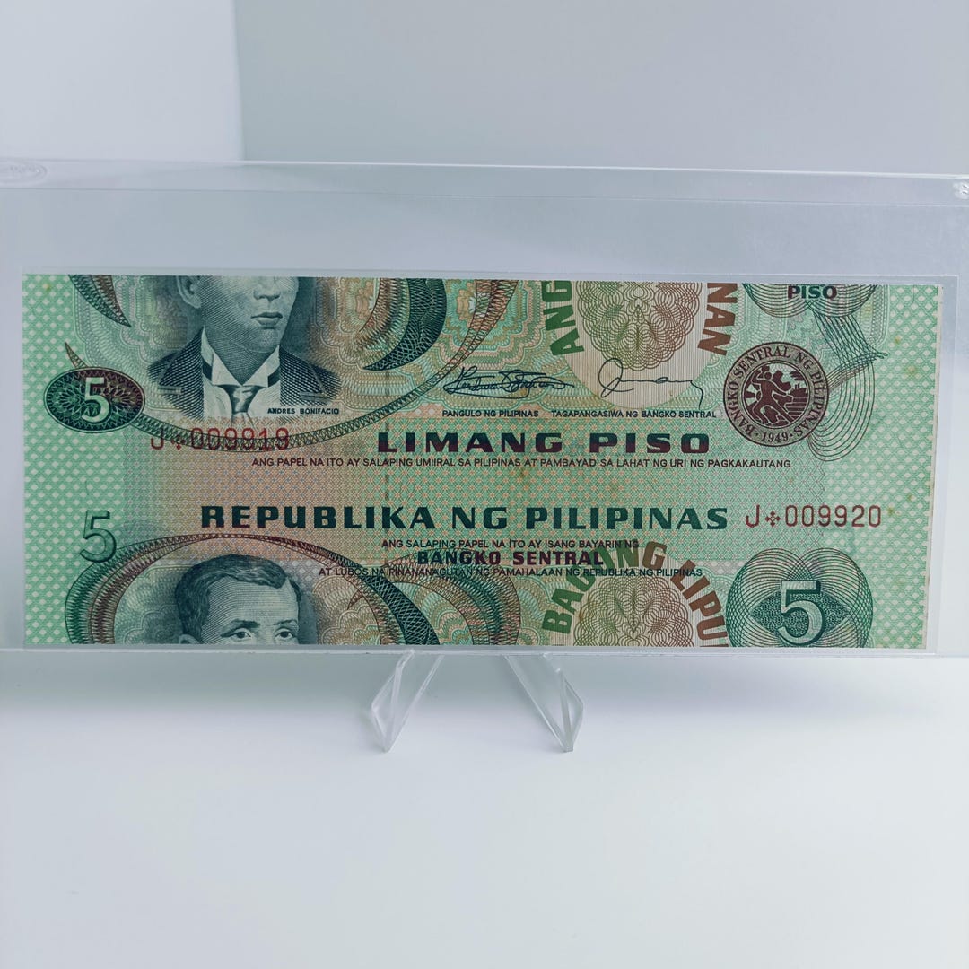 Philippines 5 Piso Miscut Banknote, 1978 Error Note - Etsy