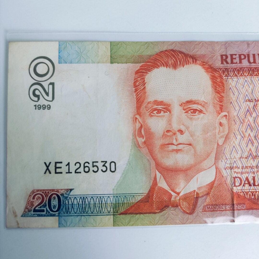 1999 Philippines 20 Peso Banknote: Estrada-singson, Serial XE126530, XF ...