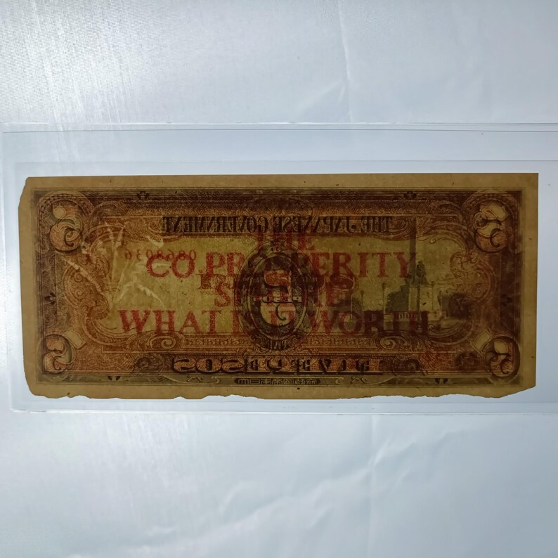 1943 Philippines Japanese Invasion Money | Propaganda Overprint, P110a ...