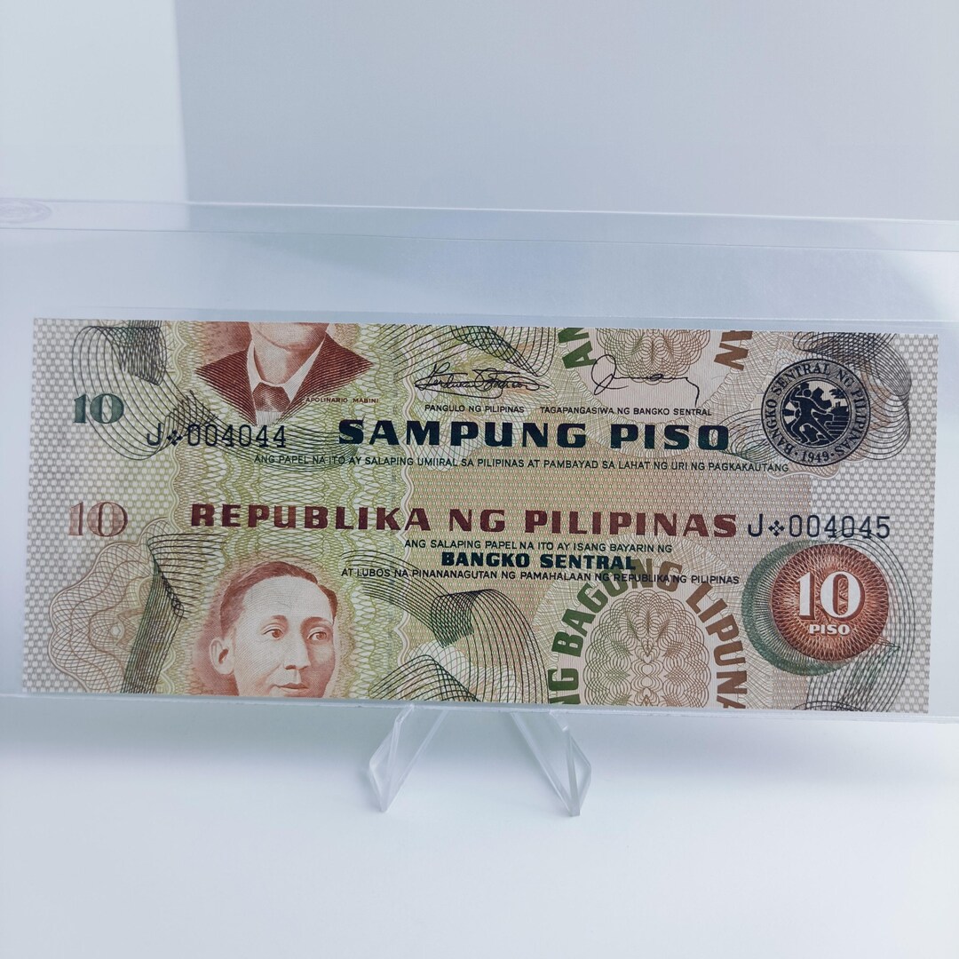 1978 Philippines 10 Piso Miscut Banknote: Error Money - Etsy