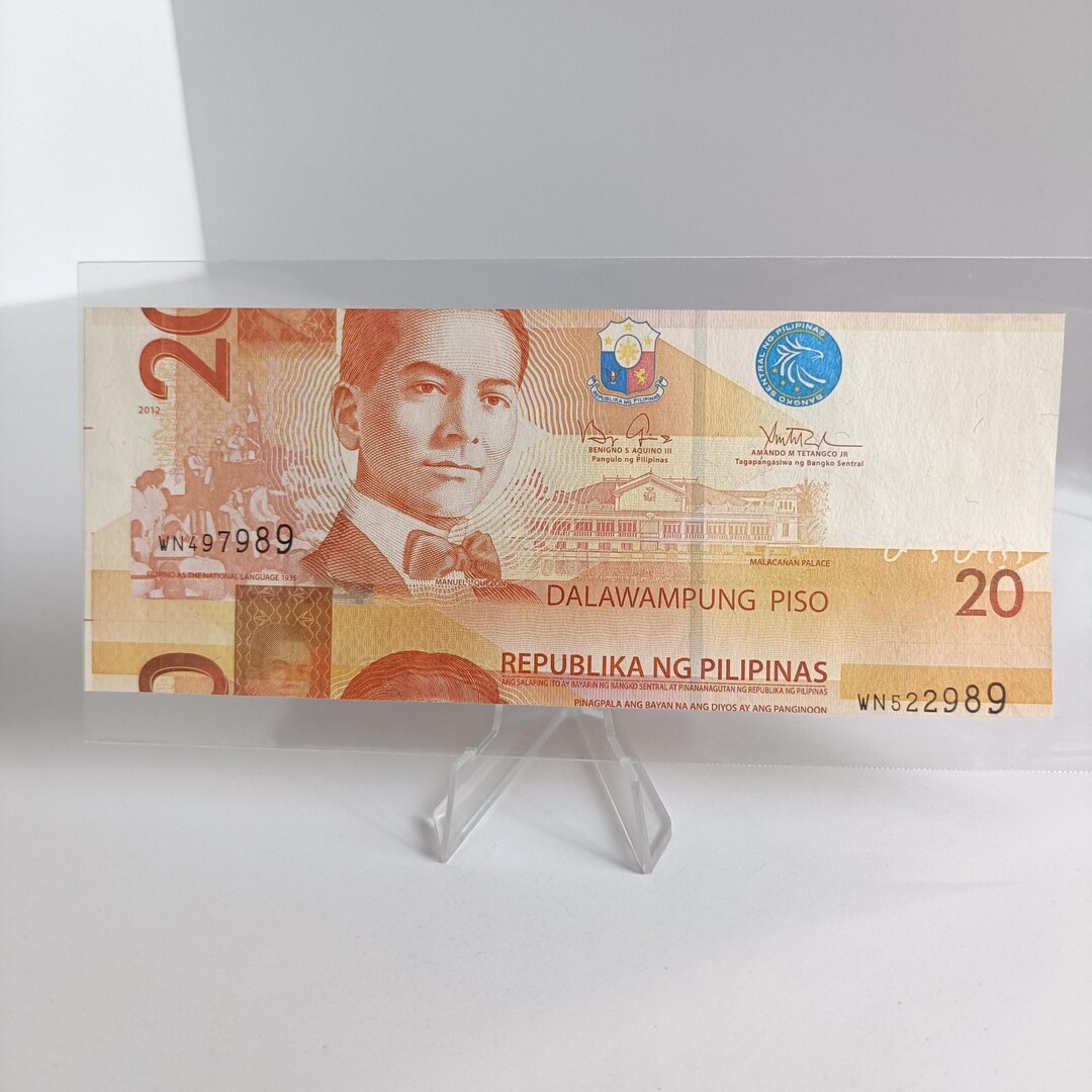 Philippines 20 Piso Miscut Banknote 2012 – Aquino Tetangco Error Note ...
