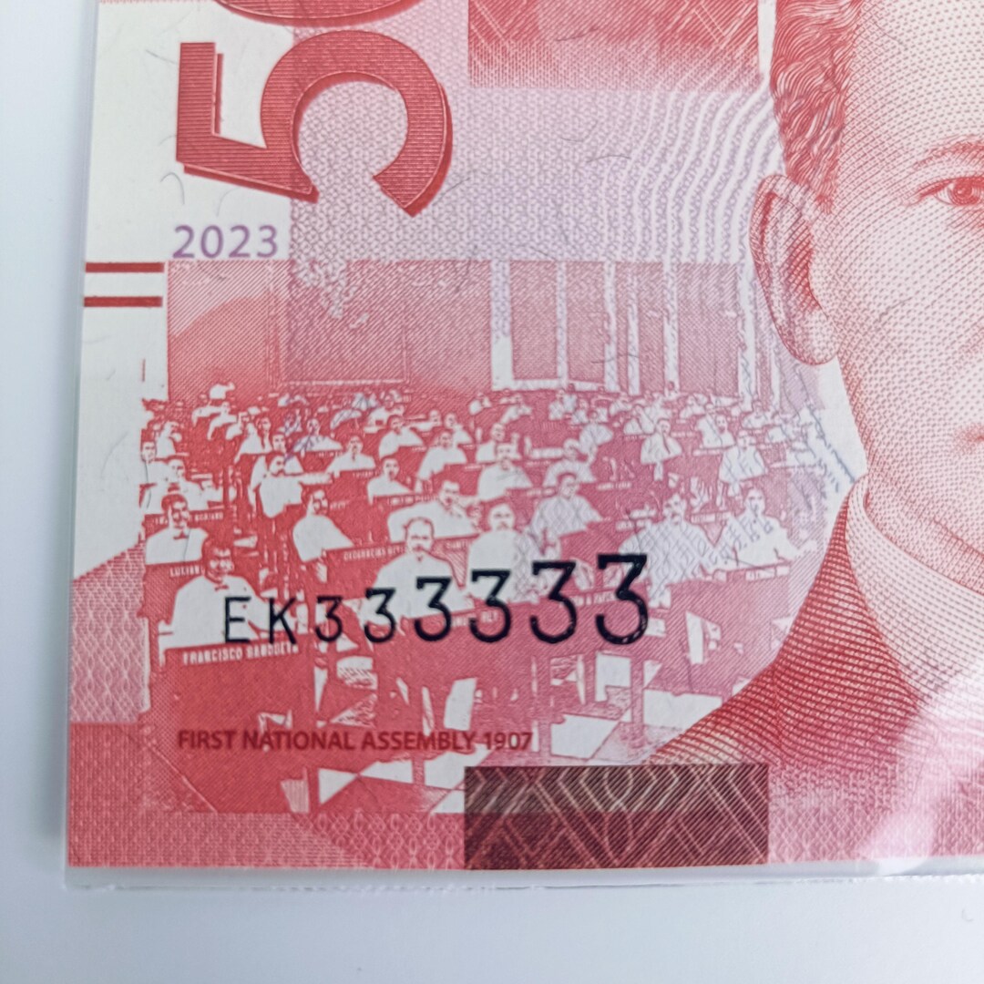 EK333333 2023 Solid Serial 50 Pesos Philippines Marcos Medalla New ...