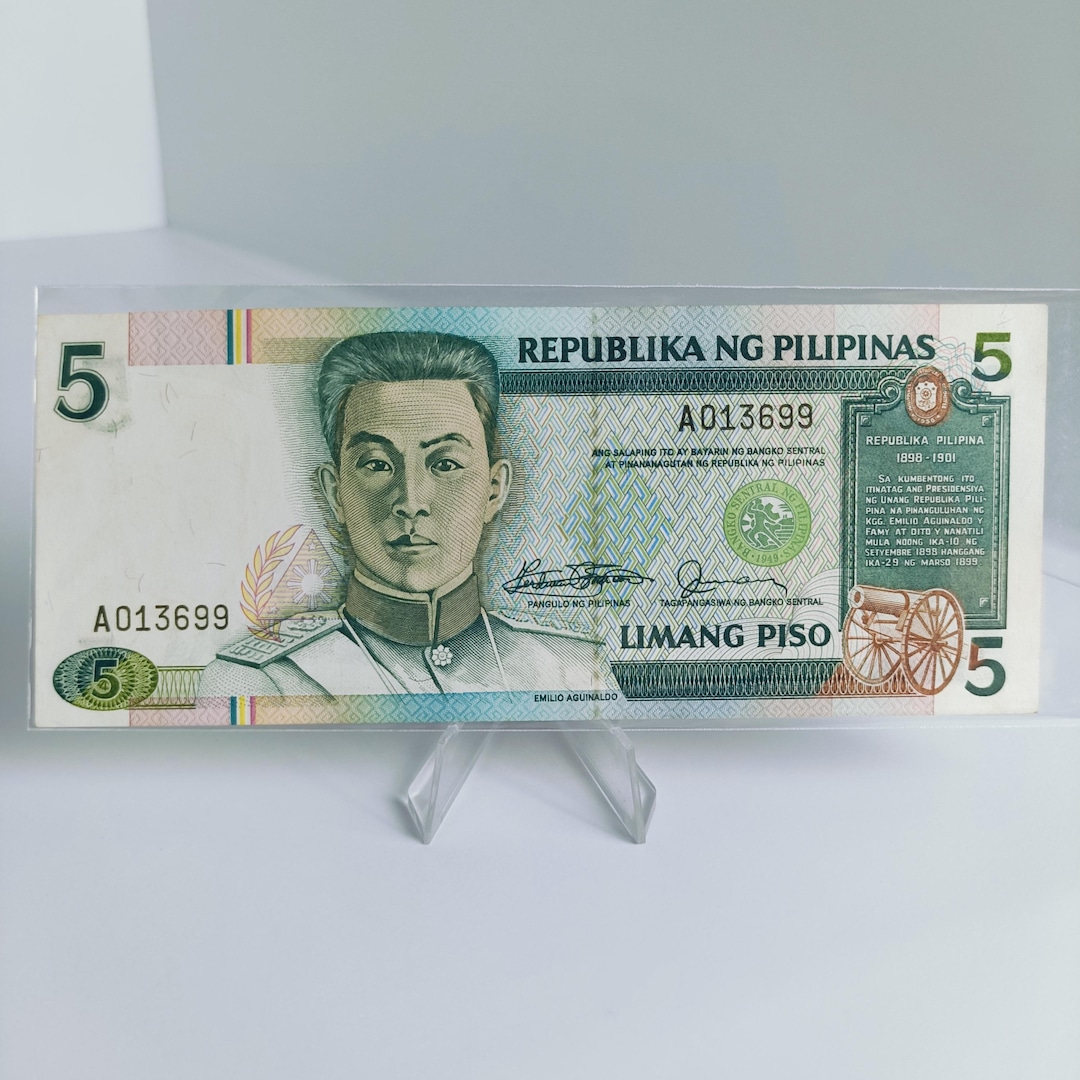 1985 Philippines 5 Piso Banknote: Marcos-fernandez, New Design - Etsy