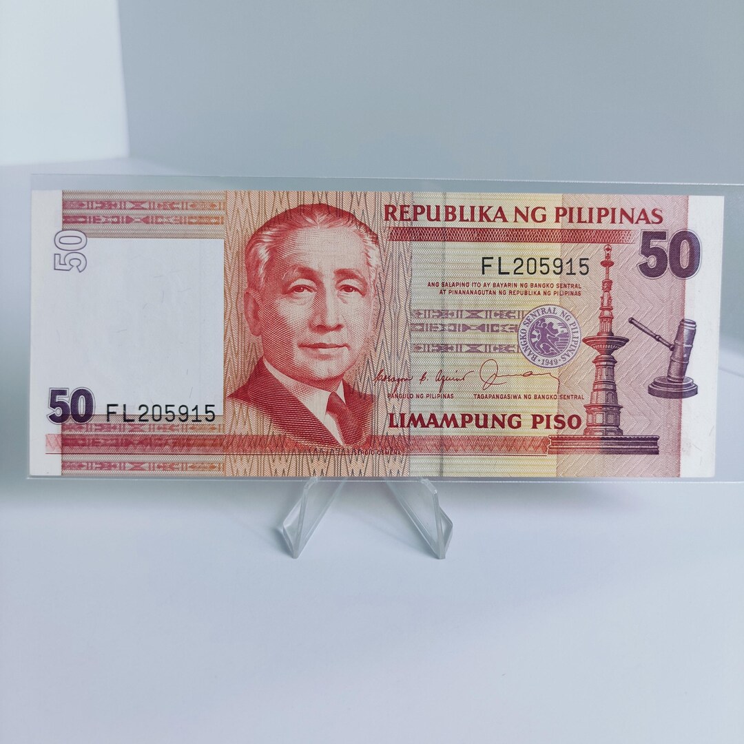 Philippines 50 Piso Banknote, 1987 Aquino-fernandez, Uncirculated - Etsy