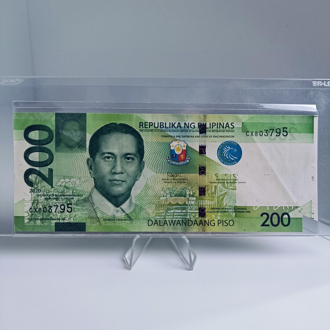 Philippines 200 Piso Banknote: Butterfly Miscut Error, 2020 Duterte ...