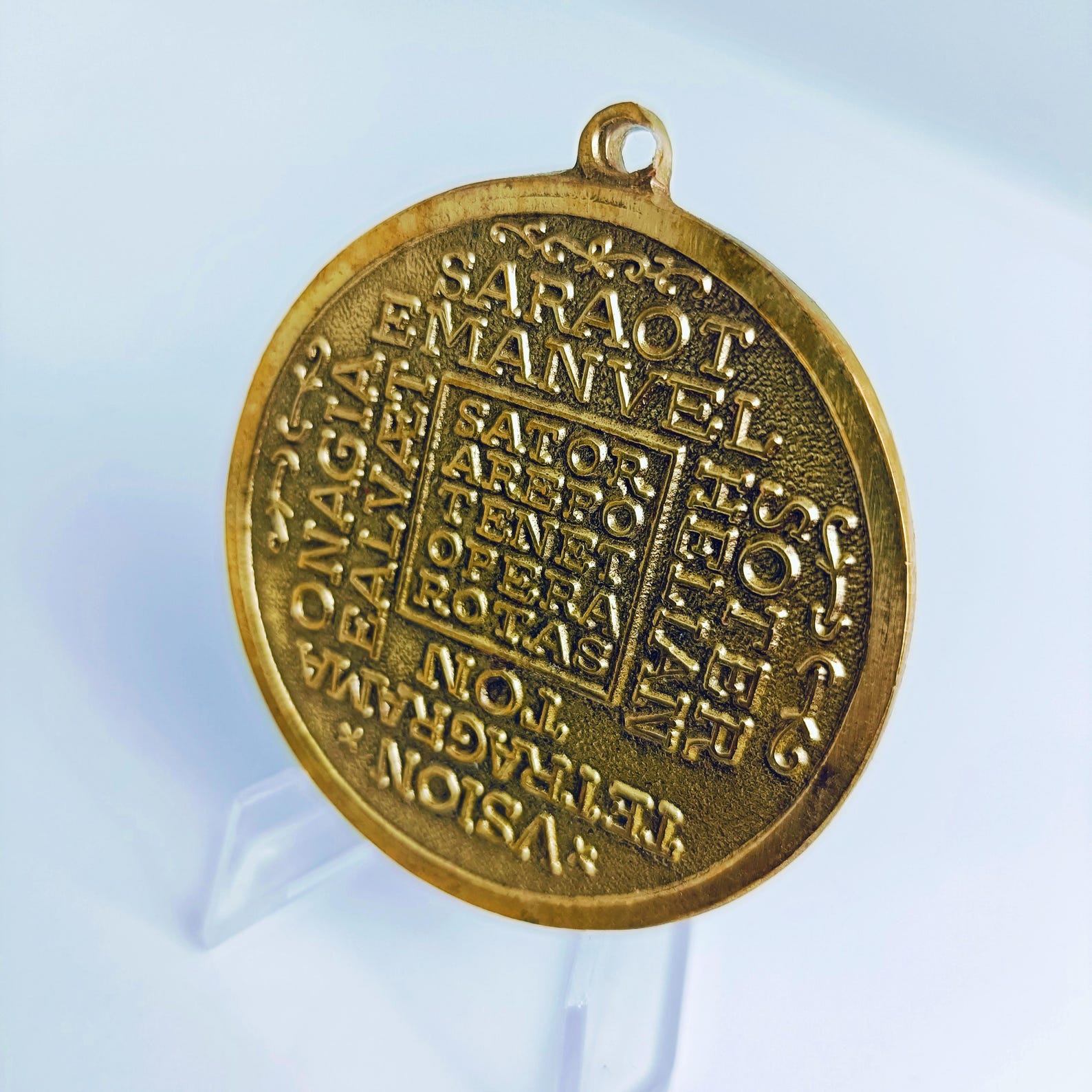 Sator Heart Medallion: Filipino Anting-anting Amulet for Protection - Etsy