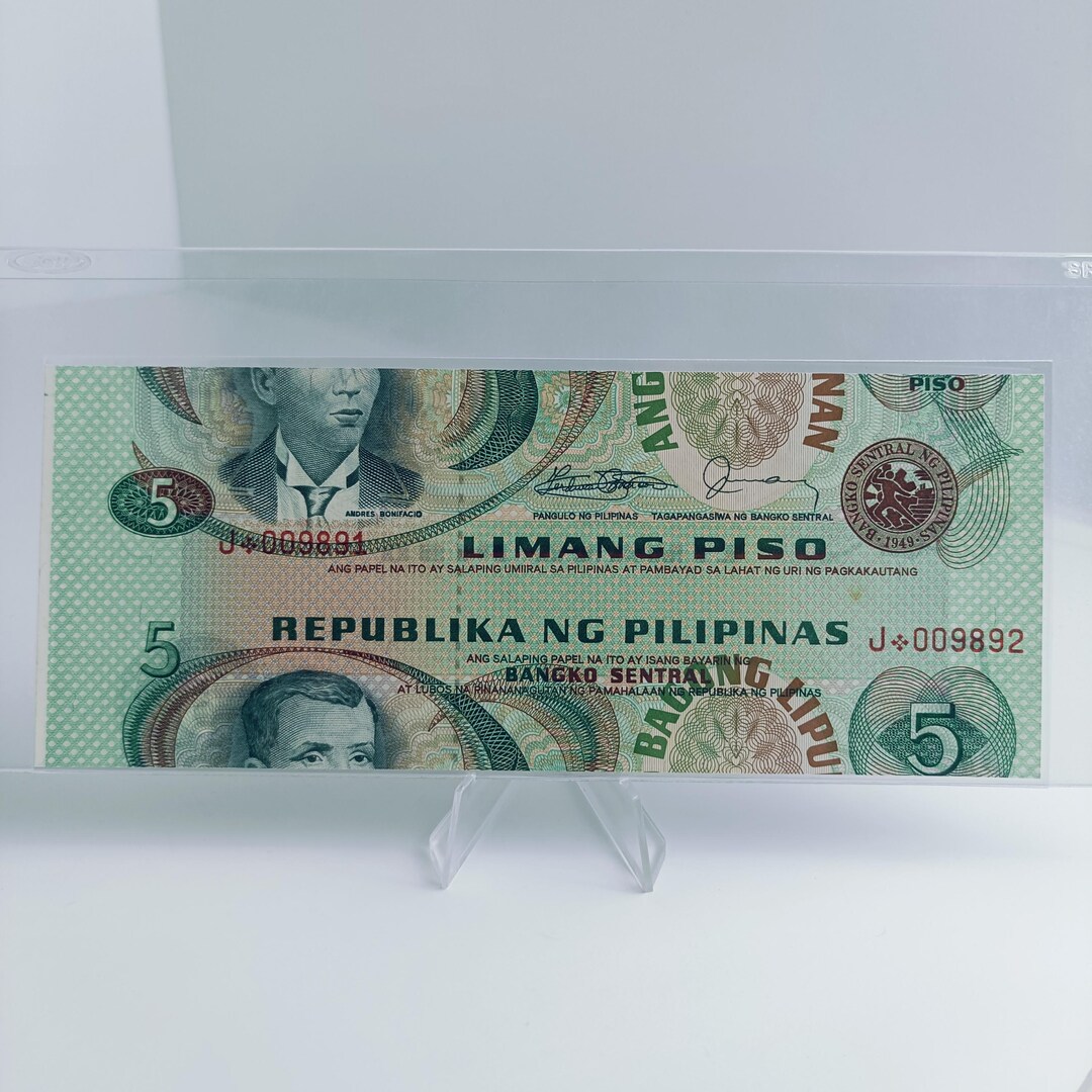 1978 Philippines 5 Piso Miscut Banknote: Error Money Collectible - Etsy