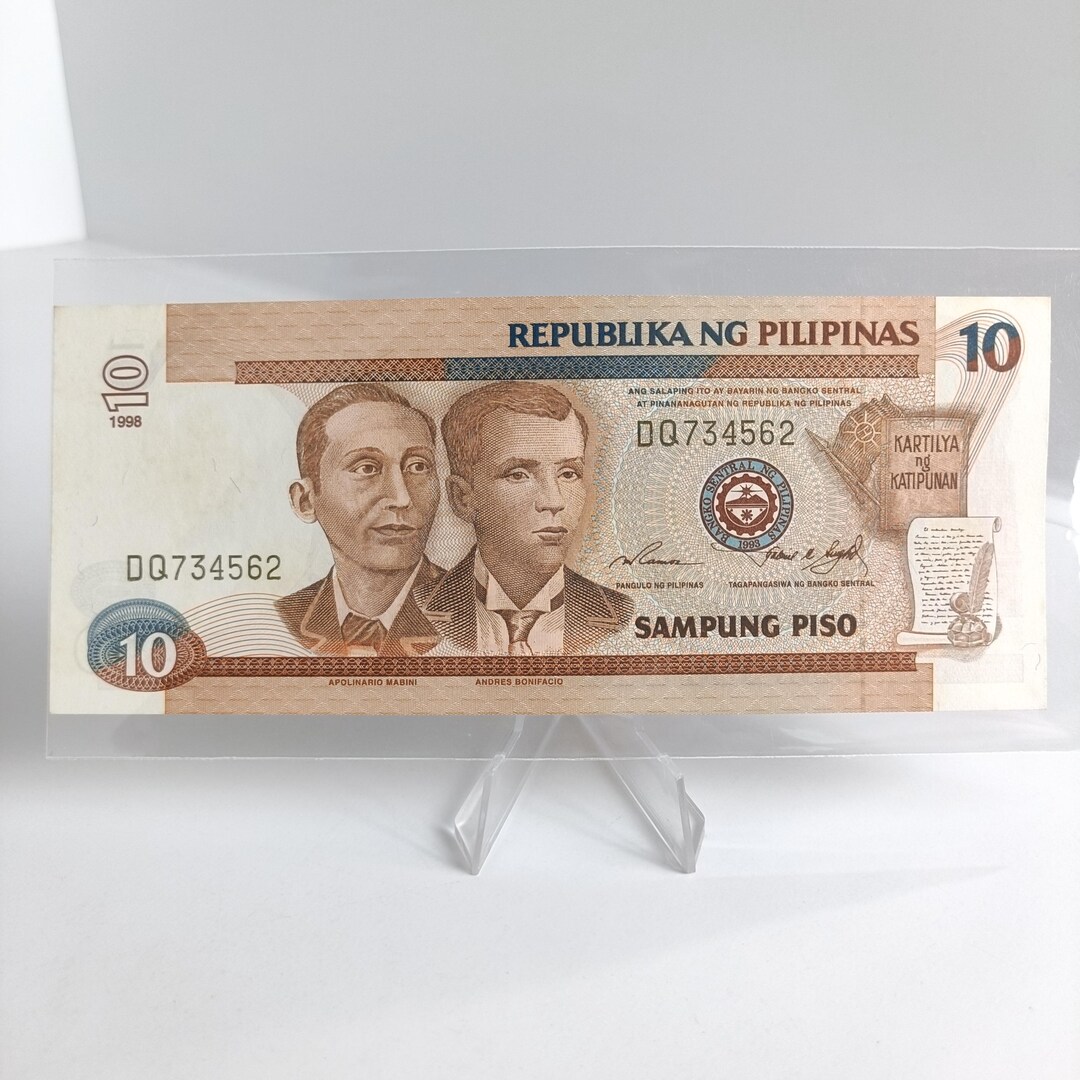 1998 Philippines 10 Piso Banknote: New Design Series, Numismatics ...