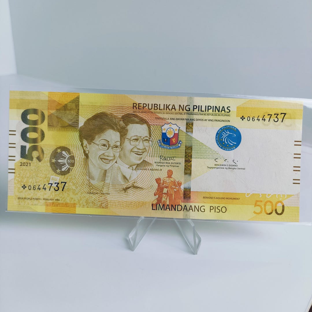 Philippines 500 Piso Star Note: 2021 Enhanced Currency, Duterte-diokno ...