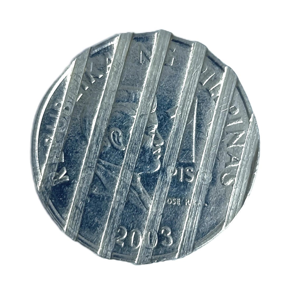 2003 Philippines 1 Peso Waffle Error Coin: Mint Misalignment Strike - Etsy