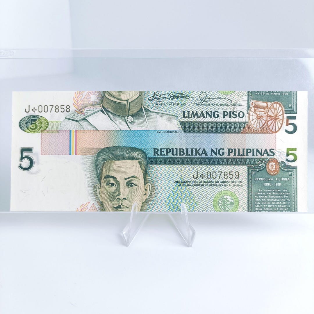1985 Philippines 5 Piso Miscut Banknote – Error Note - Etsy